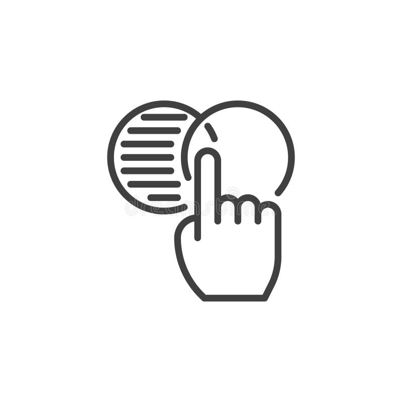 Interaction Design Line Icon Stock Vector - Illustration of clipart ...