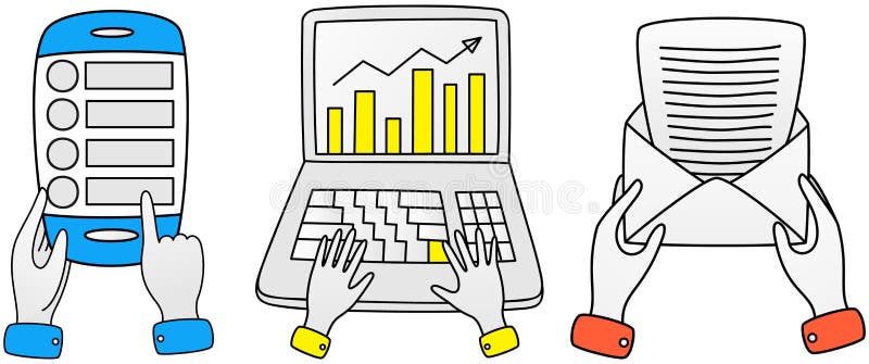 Interaction with Different Electronic Devices. Sending Letters ...