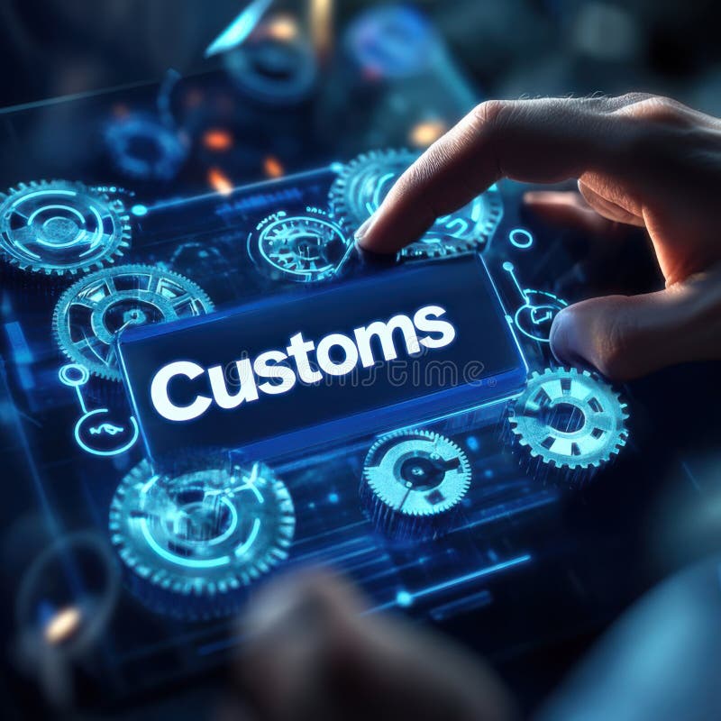 Interaction with Digital Customs Interface Featuring Gears and ...