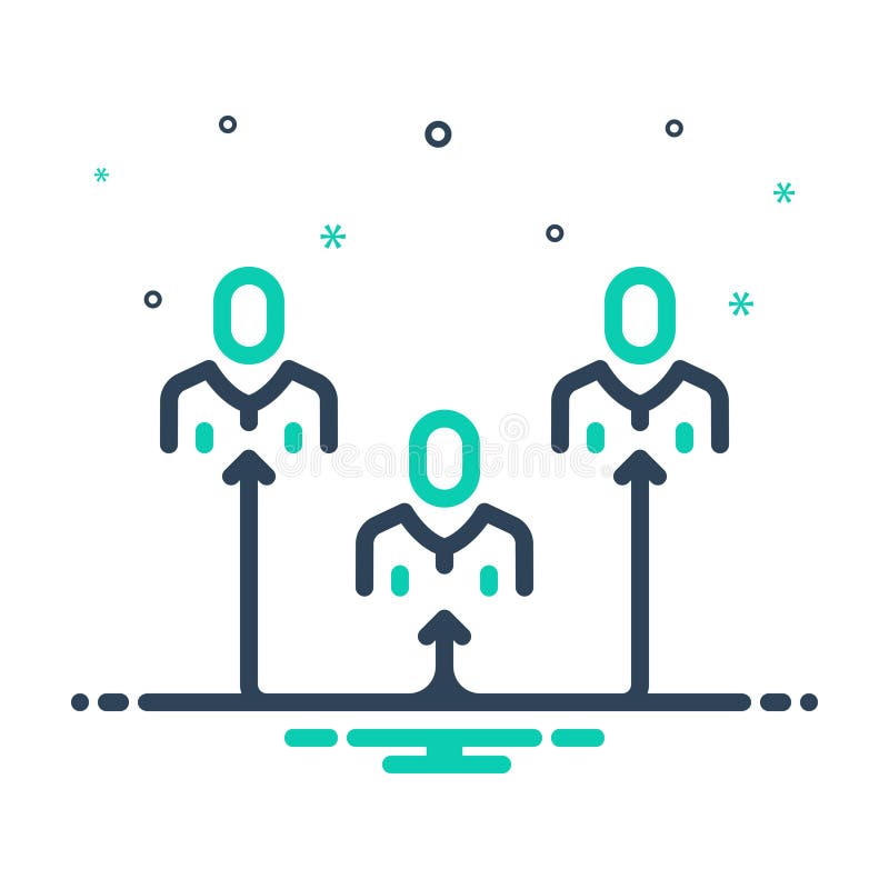 Mix Icon for Interaction, Employee and Network Stock Vector ...