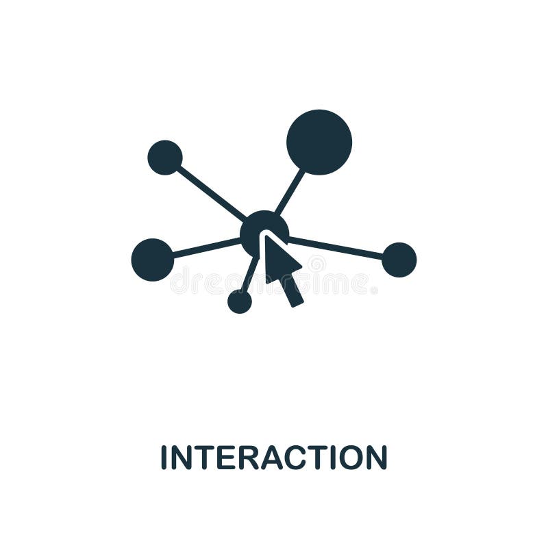 Interaction Icon. Monochrome Style Design from Machine Learning Icon ... Interaction Icon. Monochrome Style Design from Machine Learning Icon ...