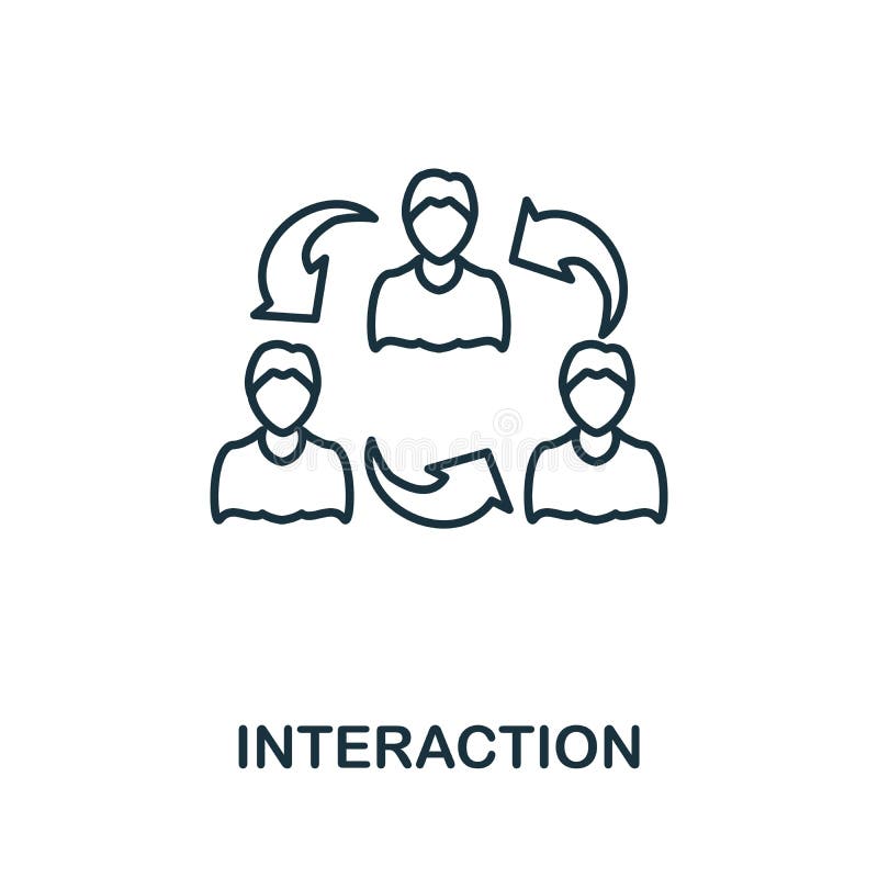 Interaction Icon. Monochrome Simple Project Management Icon for ... Interaction Icon. Monochrome Simple Project Management Icon for ...