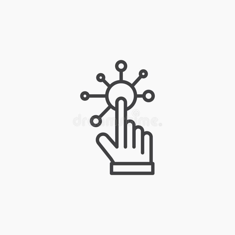 Interactionline in Thin Line Black Color. Flat Simple Vector Symbols ...