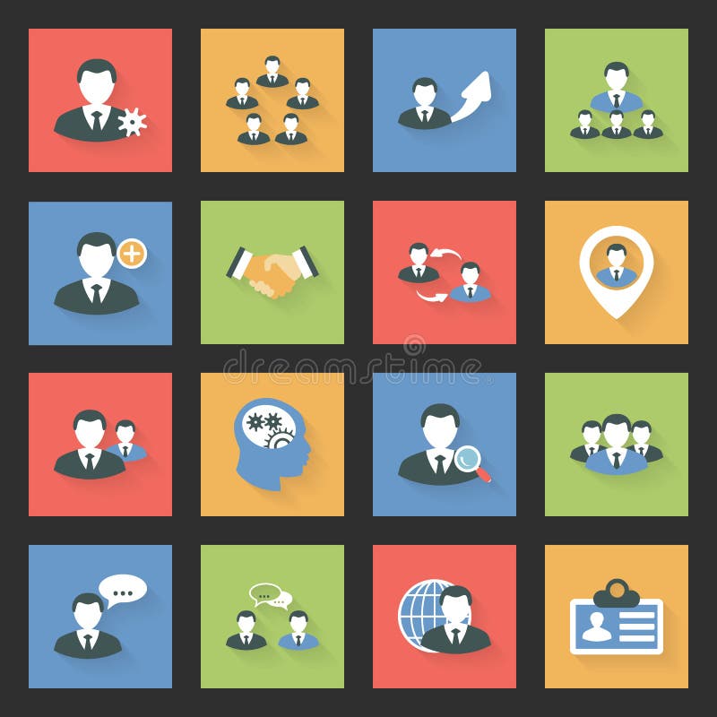 Interaction icons set stock vector. Illustration of promotion - 41514685