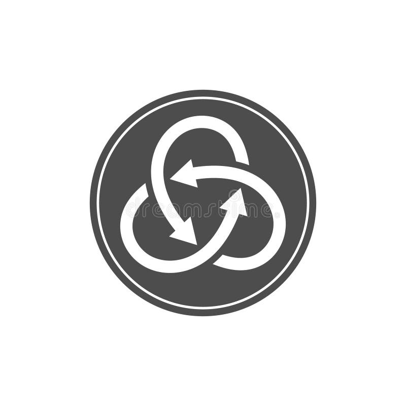 Interaction. Logo Template of Interlaced Arrows for Websites ...