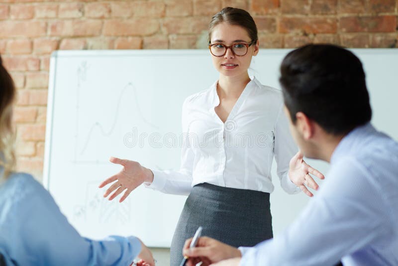 Interaction of managers stock photo. Image of employee - 97968368