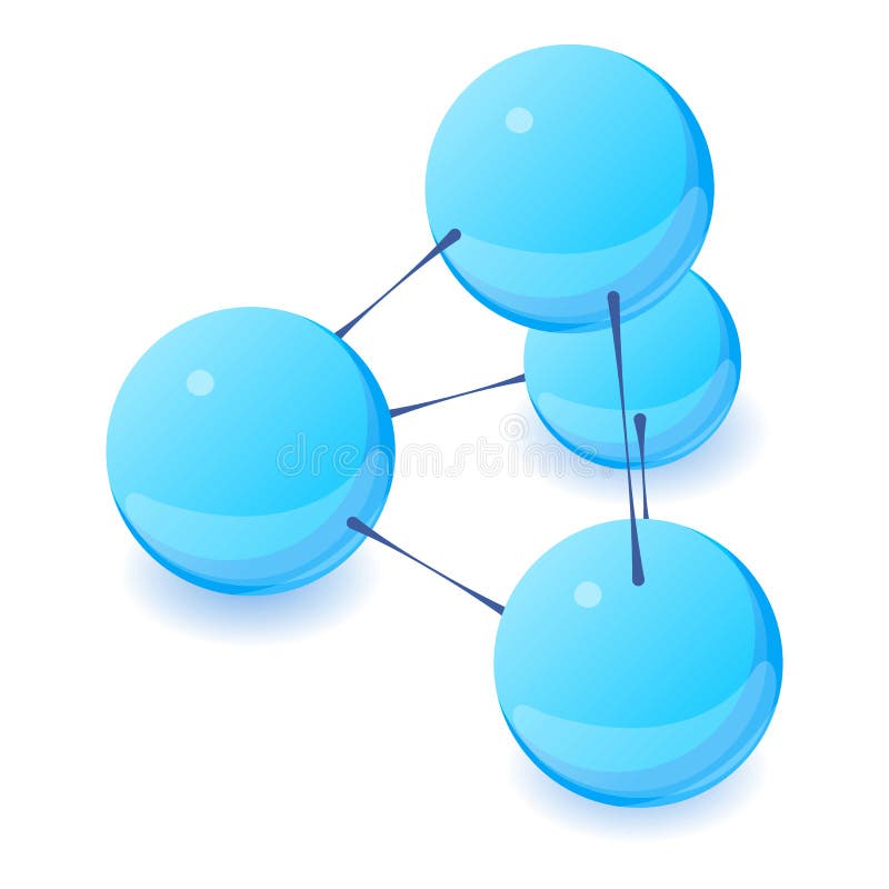 Interaction Molecule Icon, Isometric 3d Style Stock Vector ...