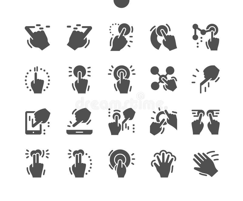 Interaction. Scroll Left and Right. Touch Manipulation Stock Vector ...