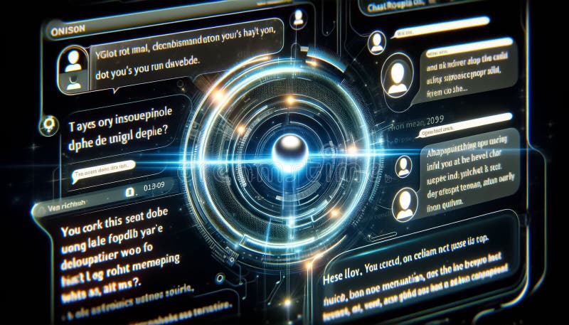 Next-Generation Tech Support with Interactive AI Chat Interface Stock ...