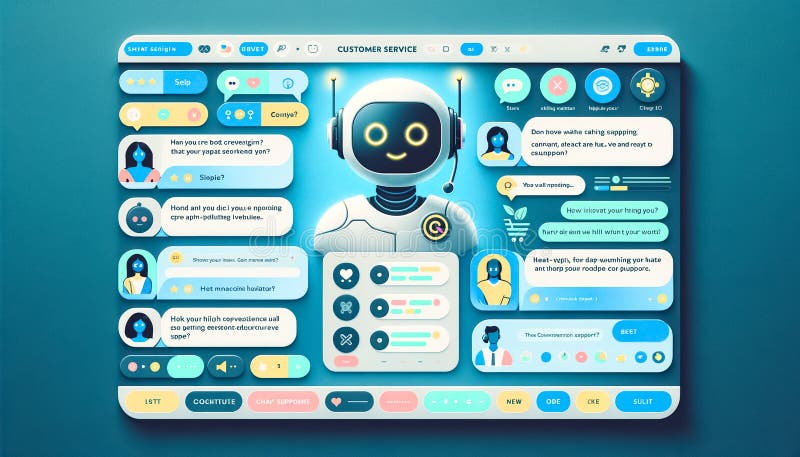 Next-Generation Tech Support with Interactive AI Chat Interface Stock ...