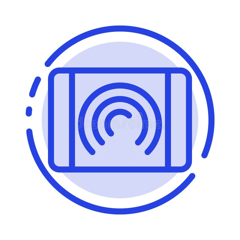 Interaction, User, Touch, Interface Blue Dotted Line Line Icon Stock ...