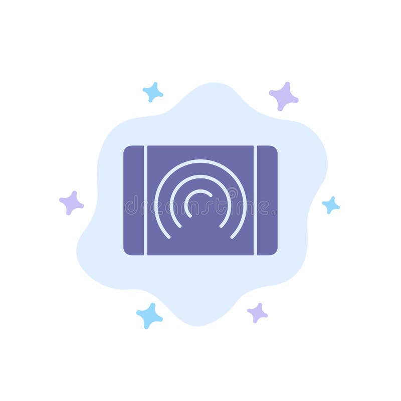 Interaction, User, Touch, Interface Blue Icon on Abstract Cloud ...