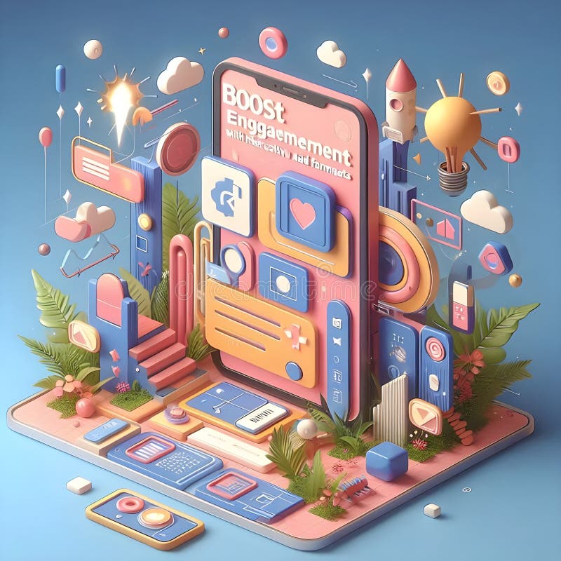 Boost Engagement with Interactive Ad Formats Stock Photo - Image of ...