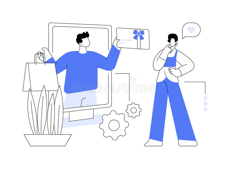 Interactive Advertising Abstract Concept Vector Illustration. Stock ...