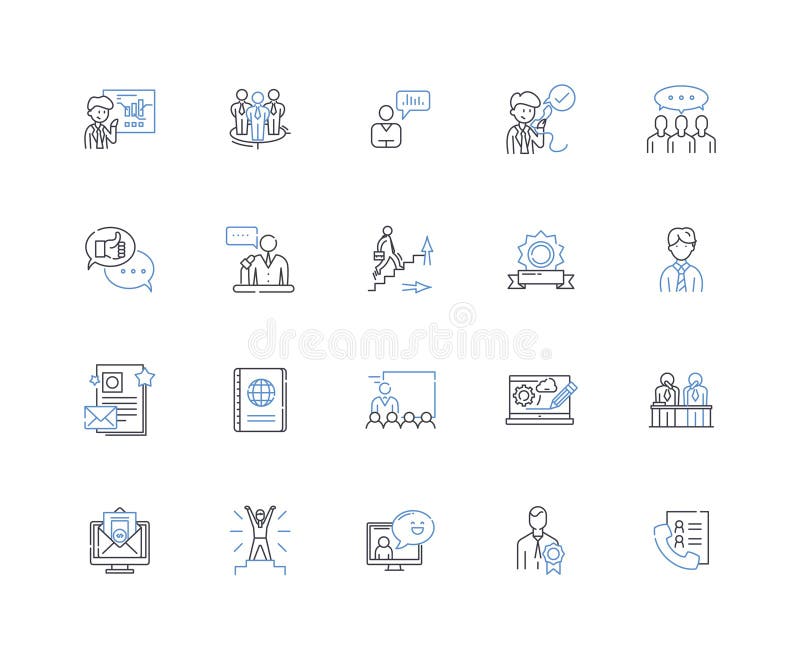 Interactive Agency Line Icons Collection. Creativity, Digital ...