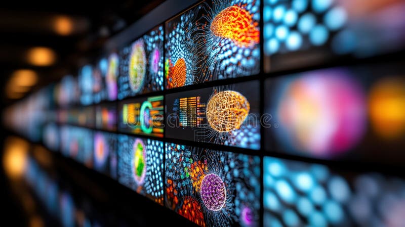 Interactive AI Data Visualization Data Vortex Stock Illustration ...