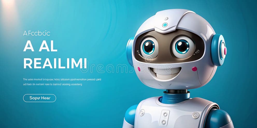 Interactive AI Robot Winks a Friendly and Optimistic Representation of ...