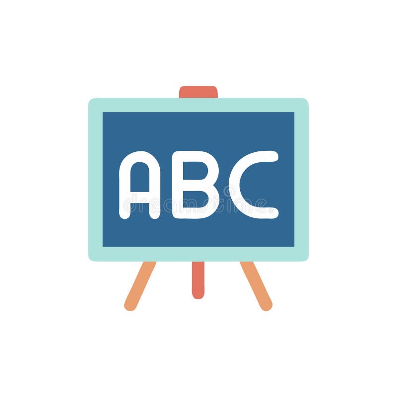 Interactive Alphabet Board Icon for Learning Stock Photo - Illustration ...