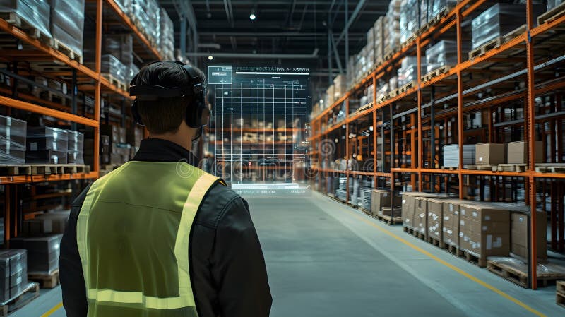 Interactive AR System for Package Tracking at a Shipping Hub. Warehouse ...