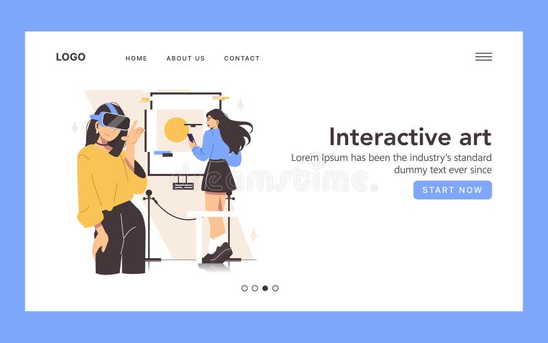 Interactive Art Experience with VR Stock Vector - Illustration of engagement, user: 396686202