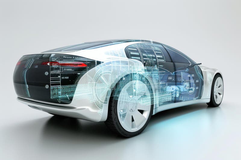 Interactive Augmented Reality Car. Generate Ai Stock Image - Image of ...