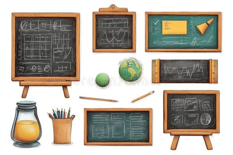 Interactive Boards with Charts, Globe, and Stationery Create Vibrant ...