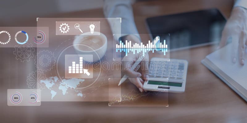 Interactive Business Analytics Dashboard Displayed on a Digital Tablet ...