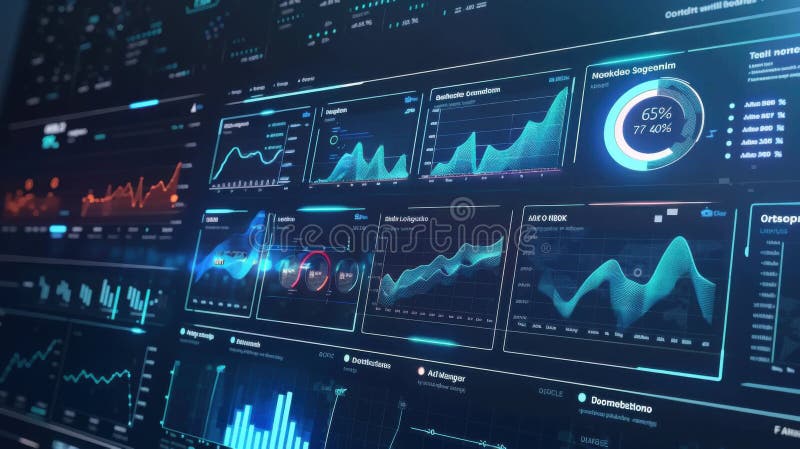 Interactive Business Dashboard Report. Data Visualization Concept Stock ...