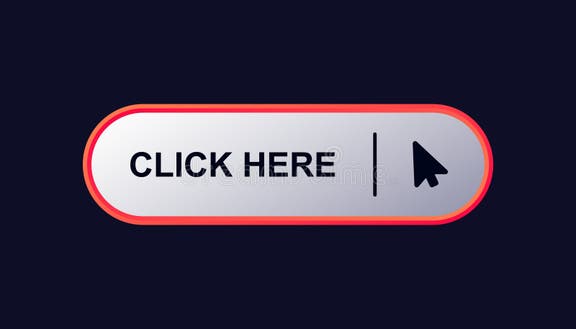 Interactive Button Design with Click Here Text and Arrow Icon in Red ...
