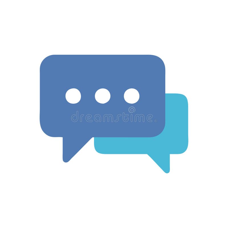 Interactive Chat Bubble Icon for Communication Stock Image ...