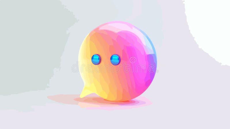 Interactive Chat Bubble Icon for Interaction Designs Stock Illustration ...