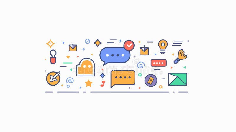 Interactive Chat Bubble Icon for Modern Communication Designs Stock ...