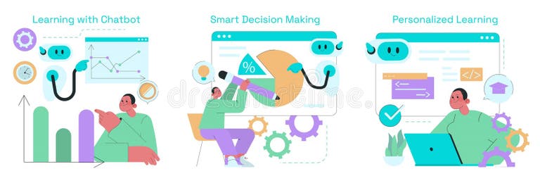 Interactive Chatbot Enhances Personalized Learning Stock Vector ...