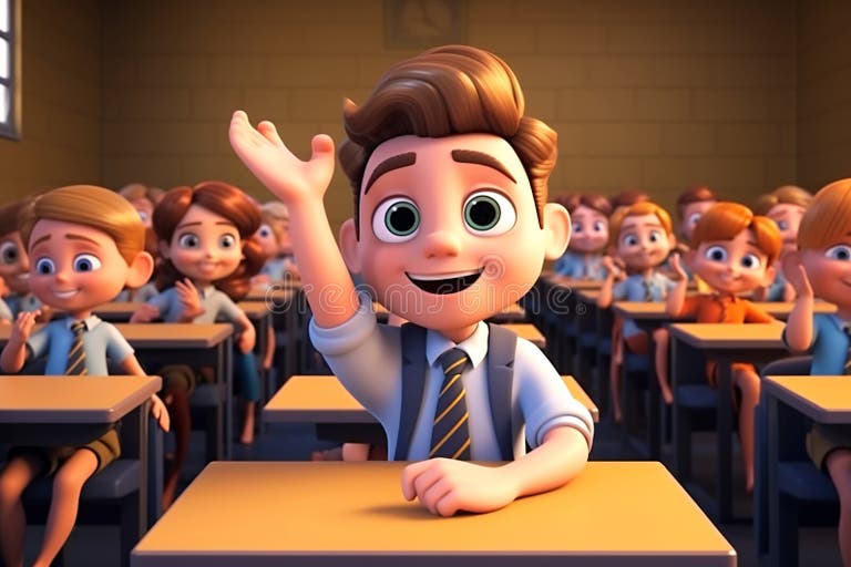 Class Raise Hand Cartoon Stock Illustrations – 209 Class Raise Hand ...