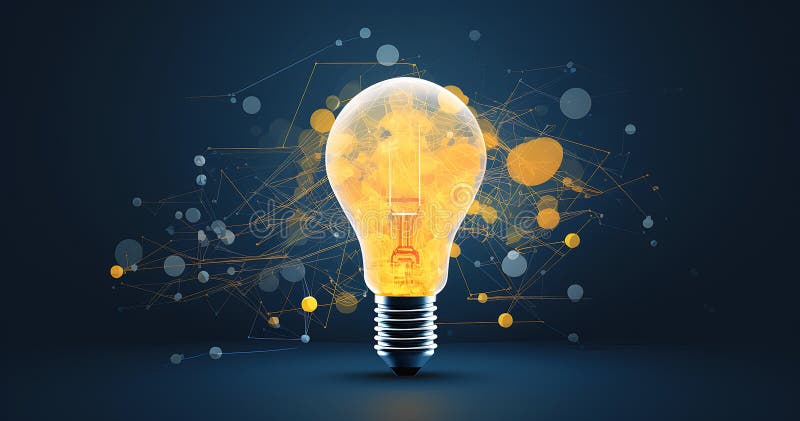 Interactive Classroom: Light Bulb Glowing in Engine Stock Illustration ...