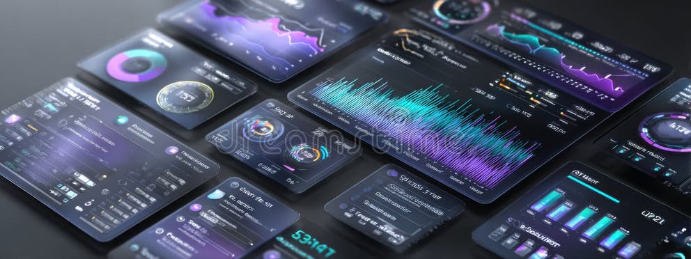 Interactive Clean UI Dashboard with Charts Stock Photo - Image of data ...