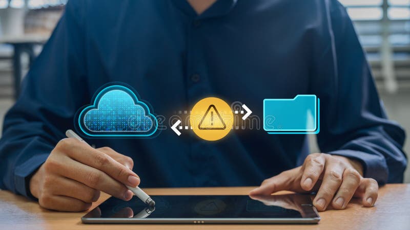 Interactive Cloud File and Folder Transfer with Warning Notifications, Emphasizing Data Security ...