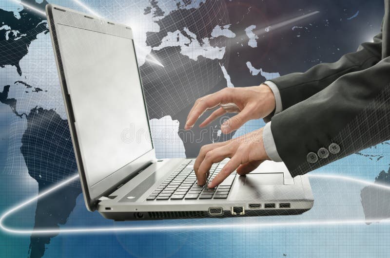 Interactive Communications and Internet Stock Photo - Image of ...