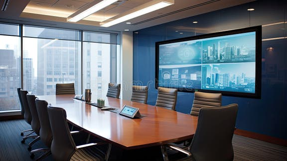 Interactive Conference Room Technology Stock Illustration ...