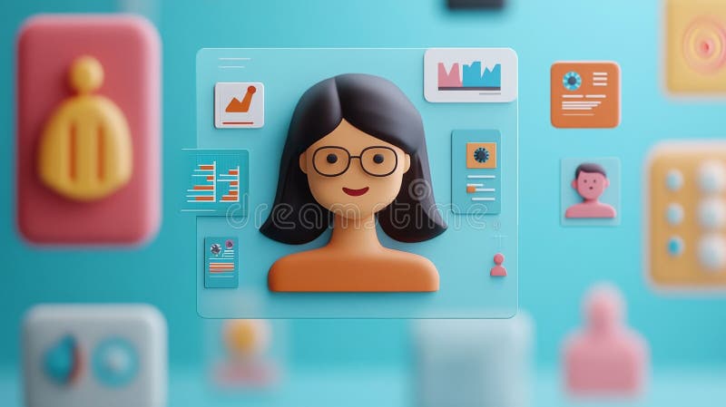 Interactive Consumer Behavior Analysis with Graphs and Icons Stock ...