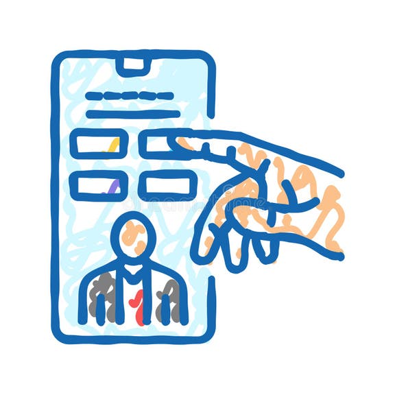 Interactive Content Online Learning Platform Icon Doodle Illustration ...