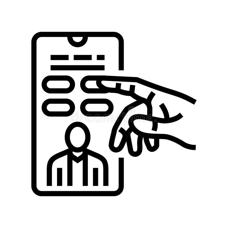 Interactive Content Online Learning Platform Line Icon Vector ...