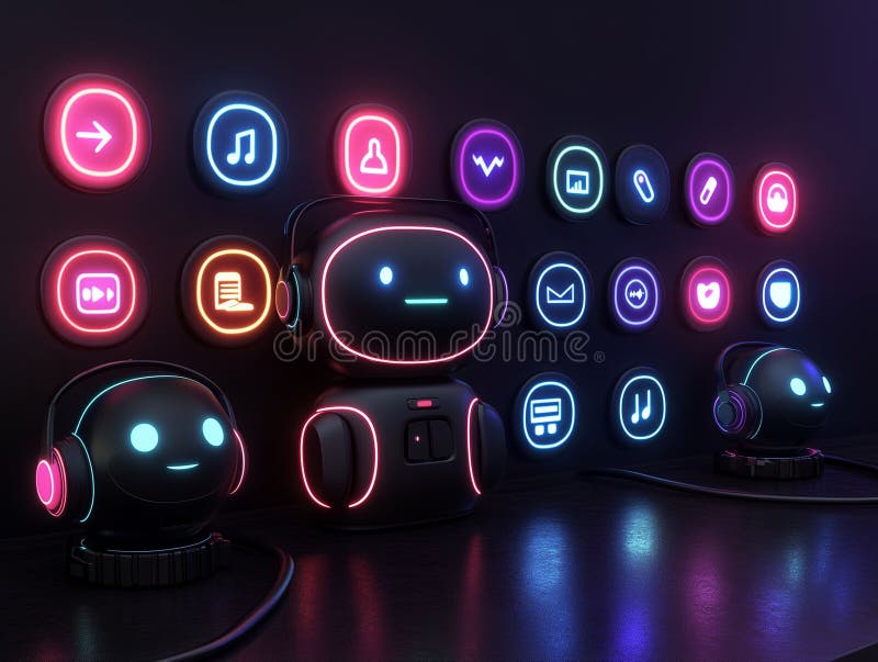 Interactive Customer Assistance Workflow Stock Illustration ...