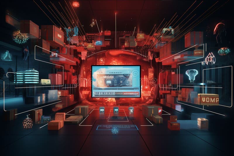 Interactive Cyber Monday Banner with Animated Stock Illustration ...