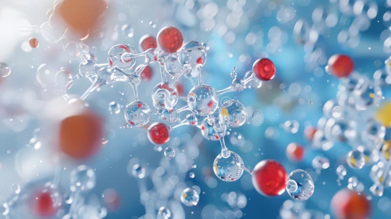 Interactive 3D Model of the Molecular Structure of Water Stock ...