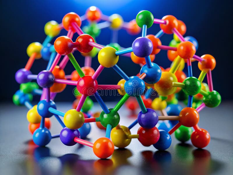 Interactive 3D Molecular Structure Model a Colorful Detailed Visual Aid ...