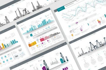 Interactive Dashboard Clean Layout Oil Gas Icons Data Visualization ...