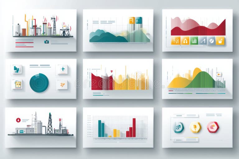 Interactive Dashboard Featuring Oil and Gas Icons with a Clean Layout ...