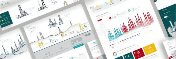 Interactive Dashboard Featuring Oil and Gas Icons in a Clean Layout for ...