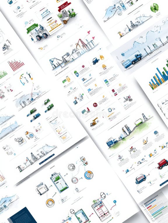 Interactive Dashboard Showcasing Oil and Gas Icons with Clean Layout ...